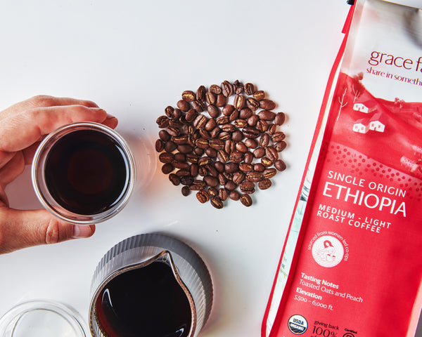 Single Origin Ethiopia | Organic Medium Roast Coffee | Grace Farms Giving Back 100%