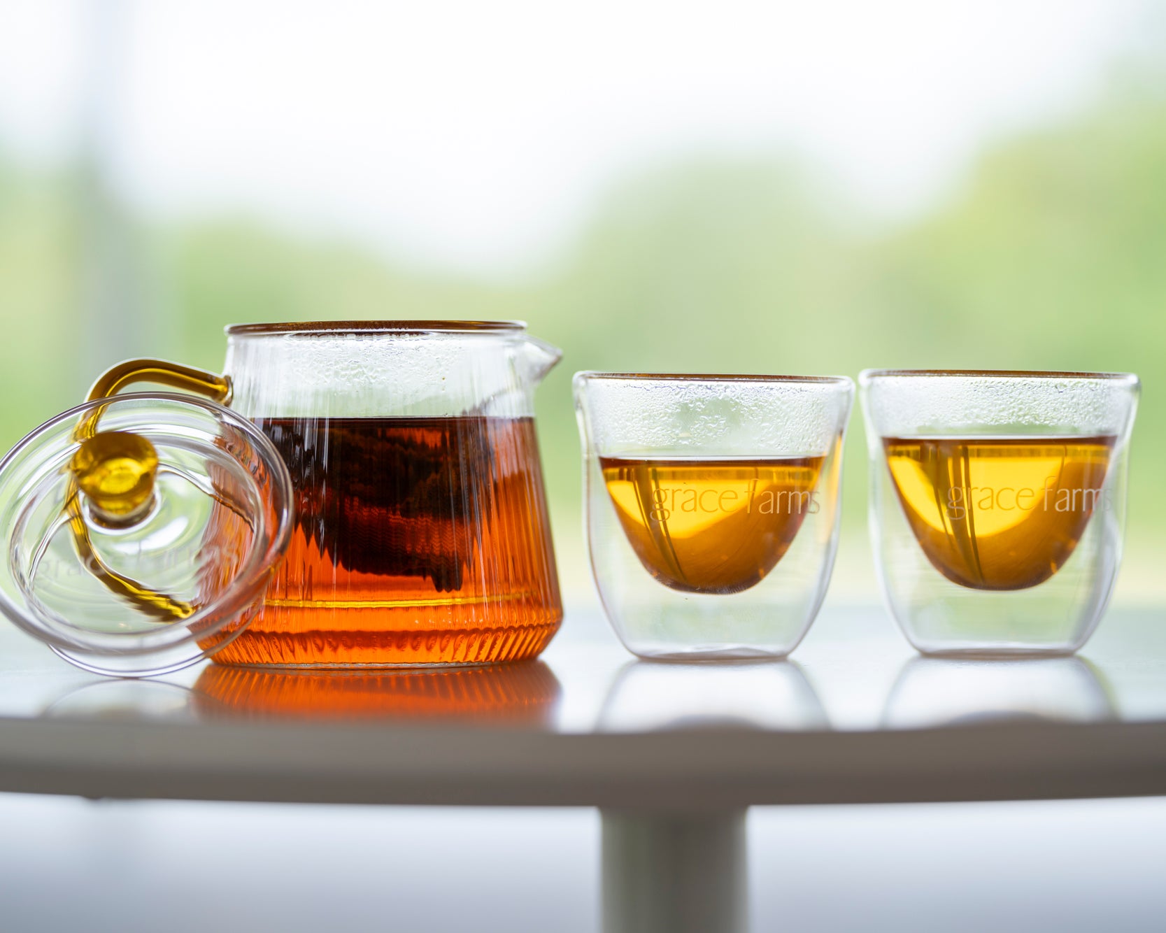Grace Farms Tea Pot & Glasses